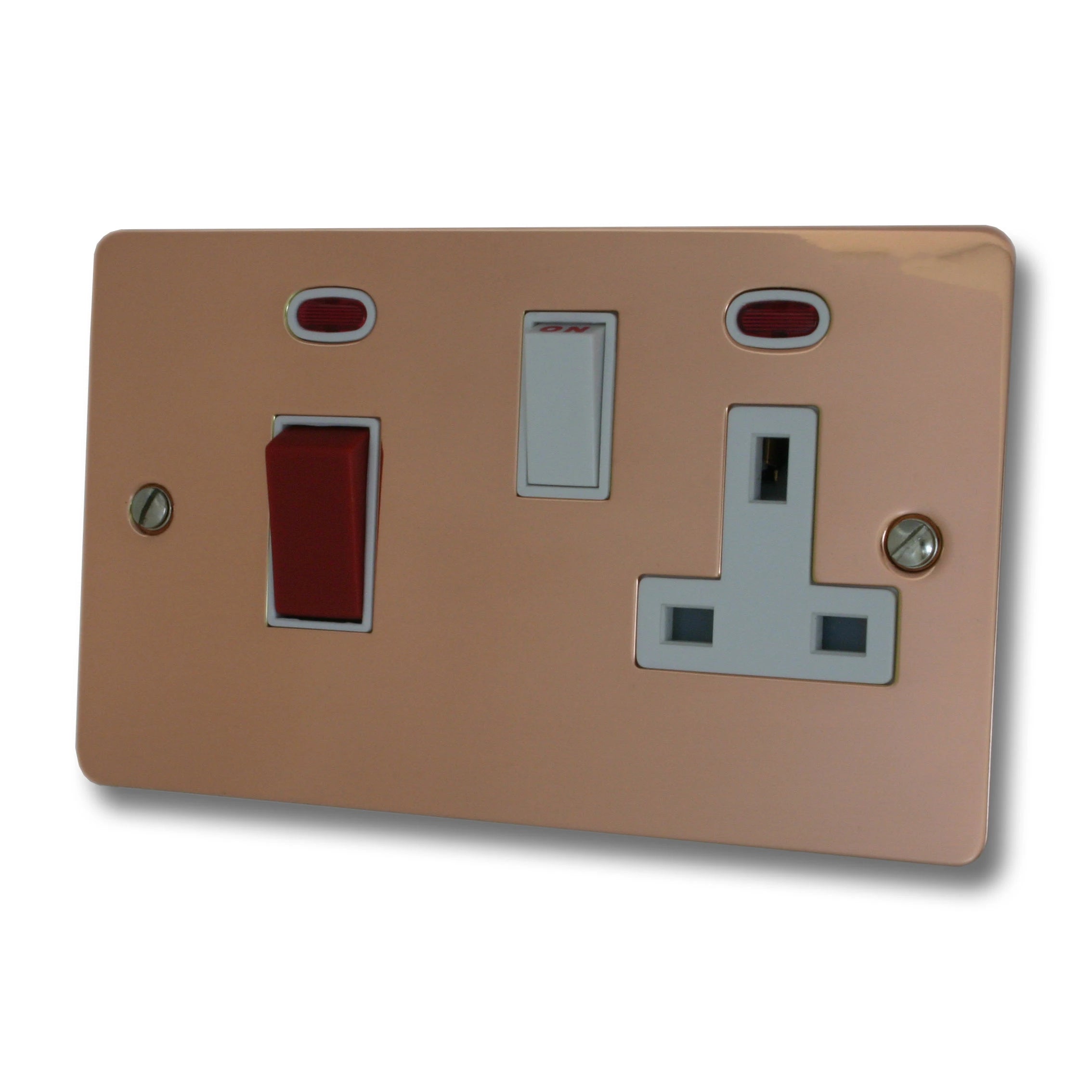Flat Bright Copper Cooker Socket – Designer Sockets